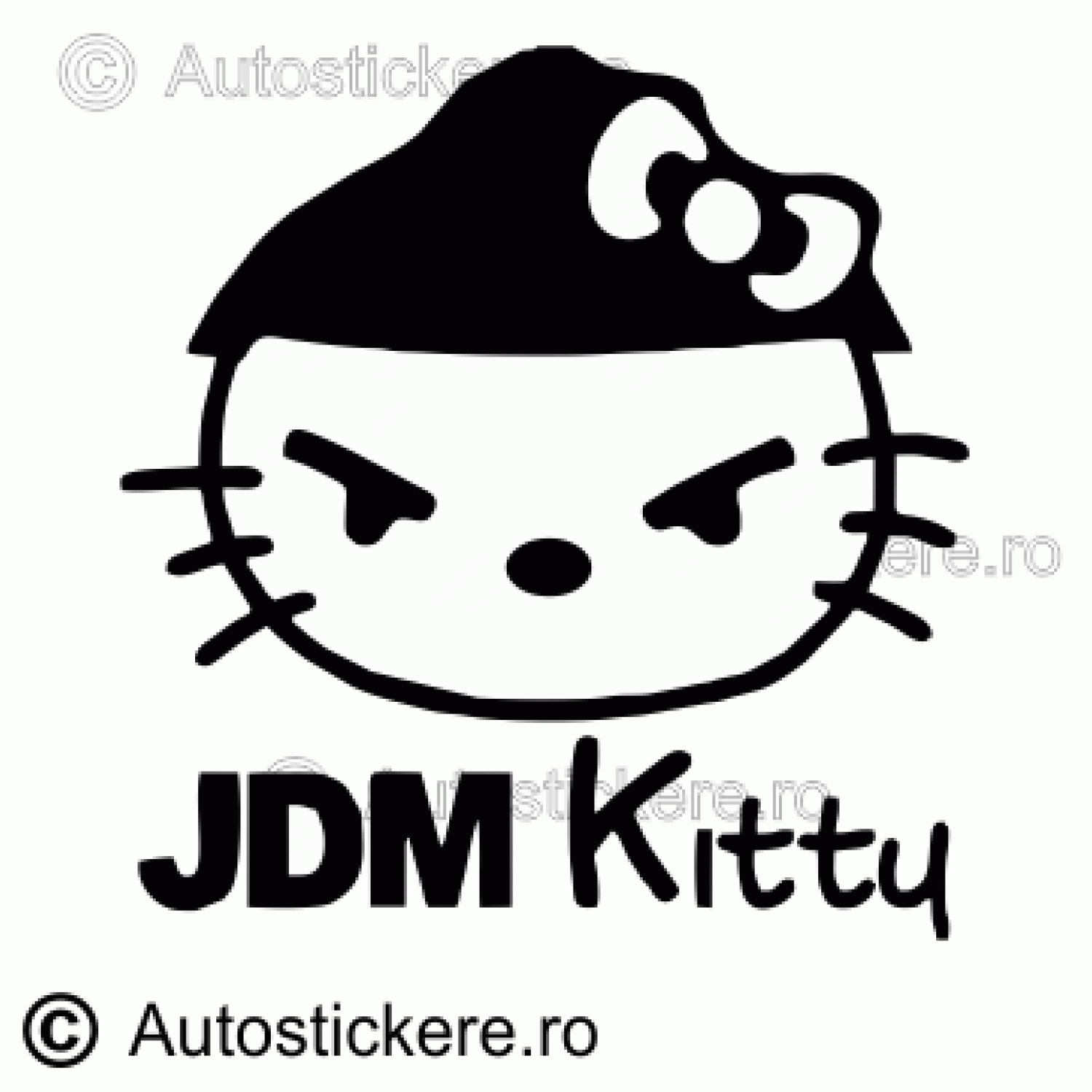 Stickere Auto - JDM Kitty - Eleganță și Durabilitate pentru Mașina Ta